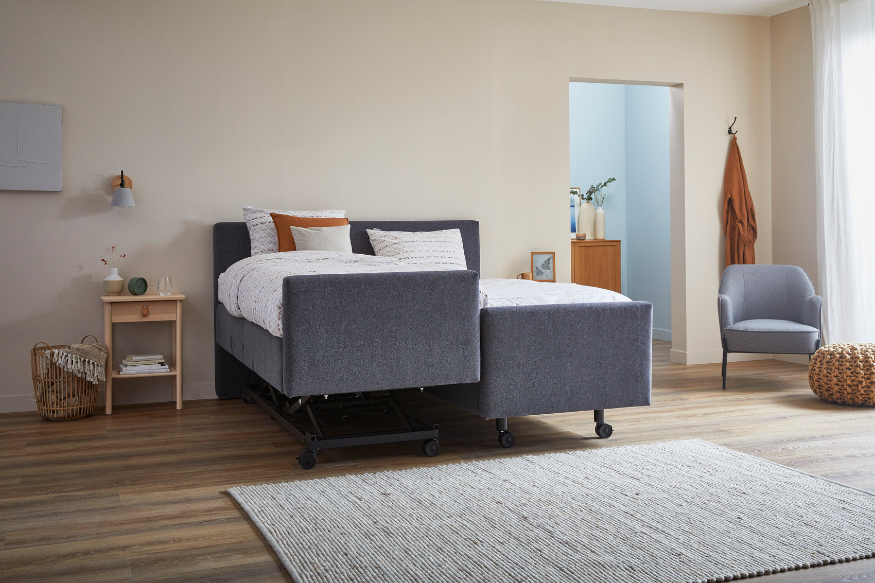 Seniorbed Hooglaag Deluxe – Comfortabel en Veilig Slapen – Uniek Slapen